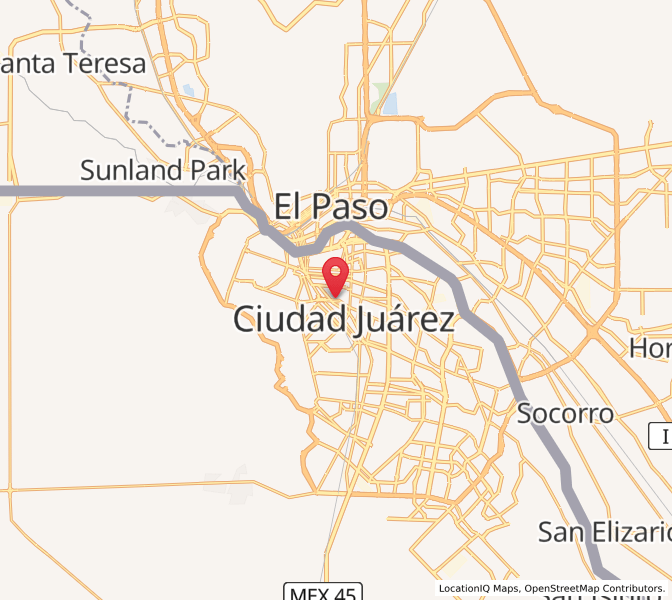 Salida y puesta del sol en Ciudad Juárez, Chihuahua